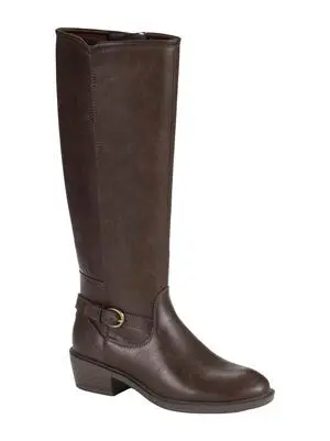 BARETRAPS Natara Faux Leather Riding Boots - Dark Brown