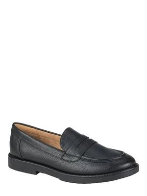 BARETRAPS Calli Croc Embossed Faux Leather Loafer - Black