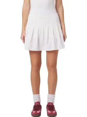 WILLIAMS ATHLETIC CLUB Serena Pleated Performance Miniskirt - White