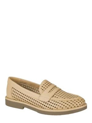 BARETRAPS Calli Woven Faux Leather Loafer - Camel