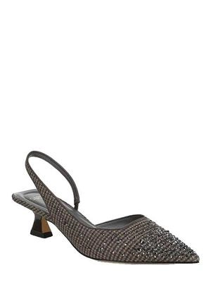Franco Sarto Devin Pointed Toe Slingback Pump Brown Fabric