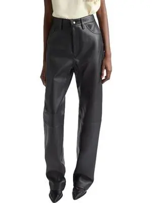 Altuzarra Mills Leather Pants - Black