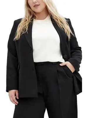 City Chic Yazmin Stretch Blazer - Black