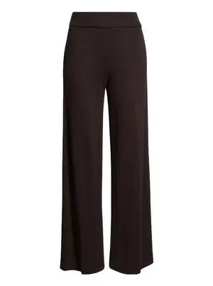 Anne Klein Pull-on Wide Leg Trousers - Deep Mahogany
