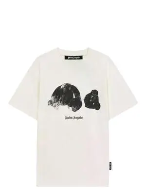 Palm Angels Spray Bear T-shirt - Neutrals