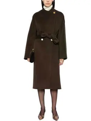 Alberta Ferretti Belted Coat - Brown