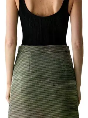 GESTUZ Houndstooth-pattern Wrap Skirt - Brown