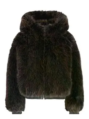 UNCOMMON Hooded Faux-fur Jacket - Brown