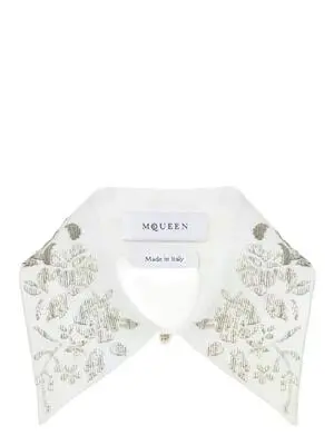 ALEXANDER MCQUEEN Alexander McQueen Floral Embroidered Silk Crêpe De Chine Shirt