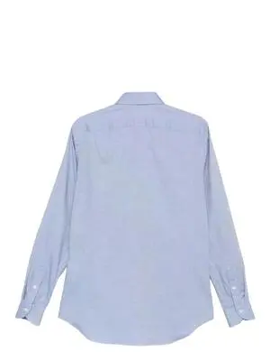 XACUS Classic-collar Long-sleeve Shirt - Blue