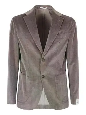 Eleventy Corduroy Single-breasted Blazer - Brown