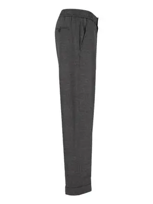 Giorgio Armani Elasticated Waistband Wide-leg Trousers - Grey