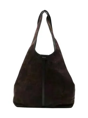 Soeur Suede Leather Shoulder Bag - Brown