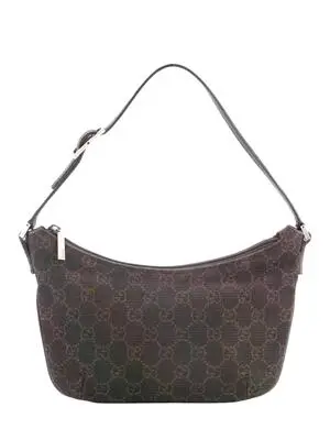 Gucci Gucci GG Canvas Pochette Shoulder Bag Brown