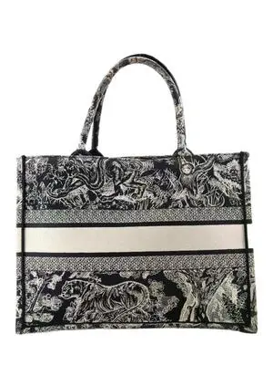 DIOR Book Embroidered Canvas Medium Tote Bag
