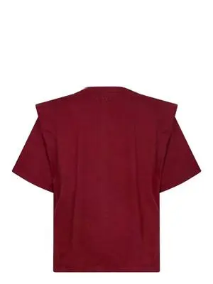 MARANT ETOILE Shoulder-pad T-shirt - Red