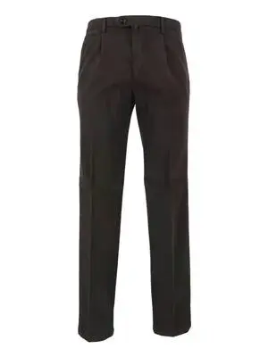 BRIGLIA 1949 Tailored Straight-leg Trousers With Pleated Detail - Brown