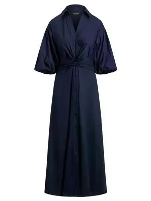 Ralph Lauren Twist-front Midi Dress - Blue