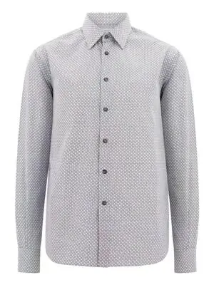 FERRAGAMO Micro-patterned Shirt - White