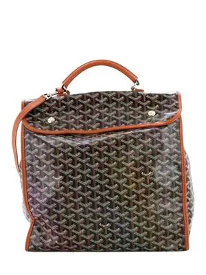 Goyard Saint Leger Briefcase Coated Canvas Backpack - Brown
