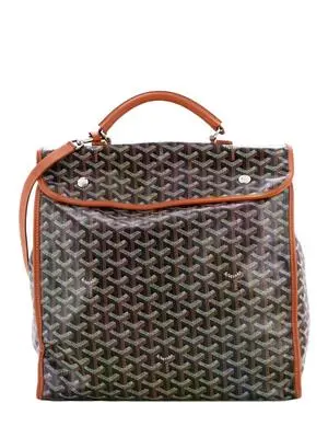 Goyard Saint Leger Briefcase Coated Canvas Backpack - Brown