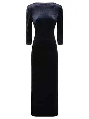 Giorgio Armani Twist-detail Open-back Midi Dress - Blue