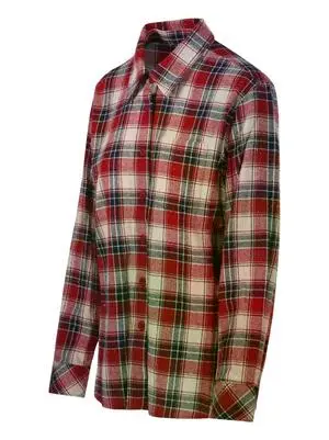 P.a.r.o.s.h Check-print Crystal-embellished Shirt - Red