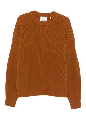 MARANT Ribbed Knit Crew-neck Sweater - Brown