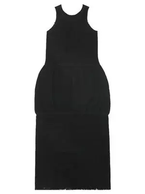 Issey Miyake Pleated Racer-back Midi Dress - Black