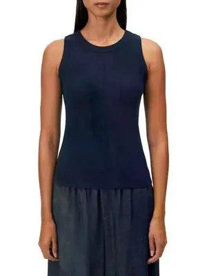 DRYKORN Olina Ribbed Knit Tank Top - Blue