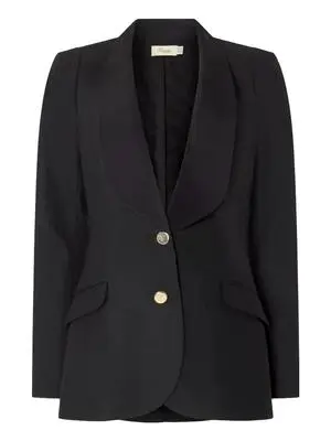 TEMPERLEY LONDON Nyx Shawl-lapel Blazer - Black