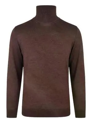 Pal Zileri Ribbed-trim Roll-neck Sweater - Brown