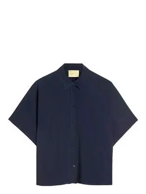 Momoni Brooklyn Crepe Shirt - Blue