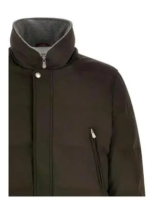 Brunello Cucinelli Quilted Hooded Parka - Brown