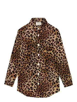 MC2 SAINT BARTH Brigitte Leopard-print Shirt - Brown