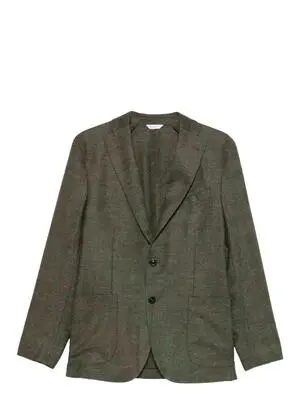 Boglioli Check-pattern Notched-lapel Jacket - Brown