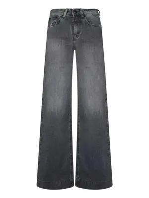 LOIS Faded Wide-leg Jeans - Grey