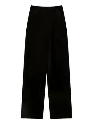 Vetements Velvet Fitted Track Pants - Black