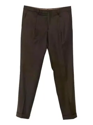 BRIGLIA 1949 Pleated Detail Trousers - Brown