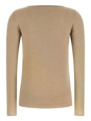 Brunello Cucinelli Brunello Cucinelli Sparkling Fine Knit Boat Neck Sweater Neutrals