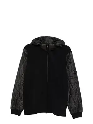 C.P. COMPANY Quilted Panel Lens Detail Jacket - Black