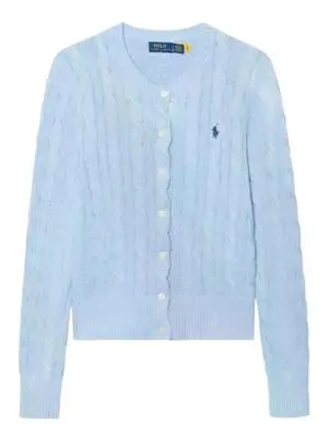 POLO RALPH LAUREN Polo Ralph Lauren Cable Knit Cotton Cardigan With Embroidered Logo