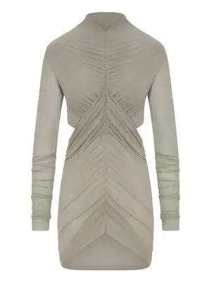 Rick Owens Ruched Cut-out Mini Dress - Grey