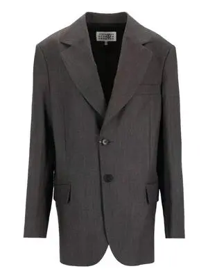 MAISON MARGIELA Notched-lapel Single-breasted Jacket - Grey
