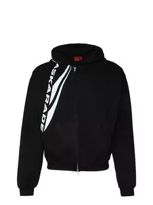 LA MASKARADE Logo-print Zip-up Hoodie - Black