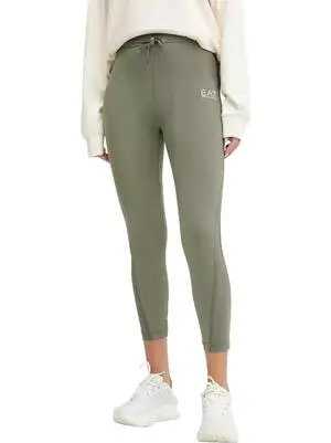 EA7 Logo-print Drawstring-waist Leggings - Green