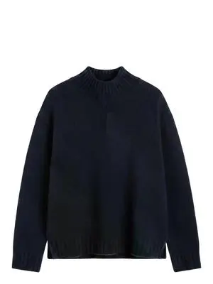 Chinti & Parker Funnel Neck Cashmere Sweater - Blue
