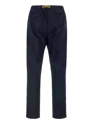 WHITE SAND Belted Chinos - Blue