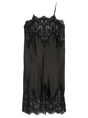 Norma Kamali Bias Mini Dress - Black