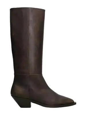 VIA ROMA 15 Pointed Toe Cowboy Boots - Brown